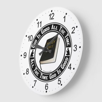 God Is Good Large Wall Clock | Zazzle
