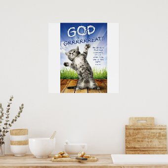 GOD IS GRRRRREAT! - Christian Posters For Kids | Zazzle