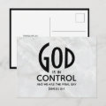 GOD IS IN CONTROL Inspirational Christian Postcard | Zazzle
