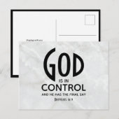 GOD IS IN CONTROL Inspirational Christian Postcard | Zazzle