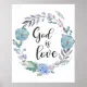 GOD IS LOVE, bible verse Poster | Zazzle