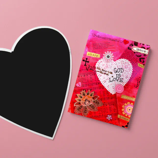 God is Love Valentine Holiday Card | Zazzle