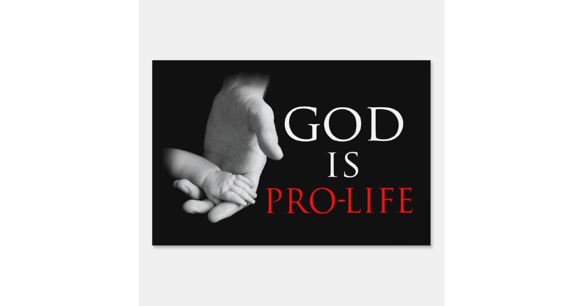 God Is Pro-Life Yard Sign | Zazzle
