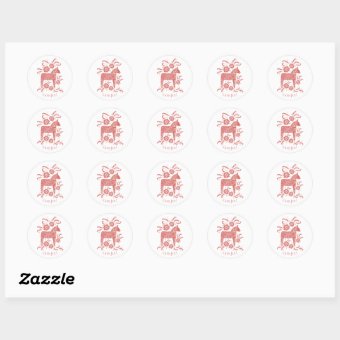 God Jul Dala Horse Red Holidays Classic Round Sticker | Zazzle