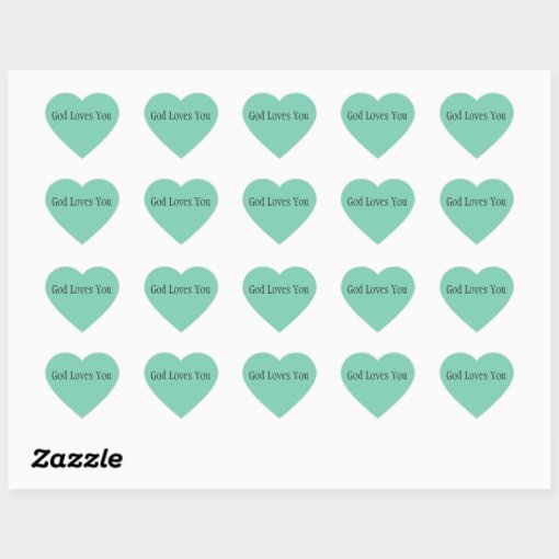 God Loves You Heart Sticker | Zazzle