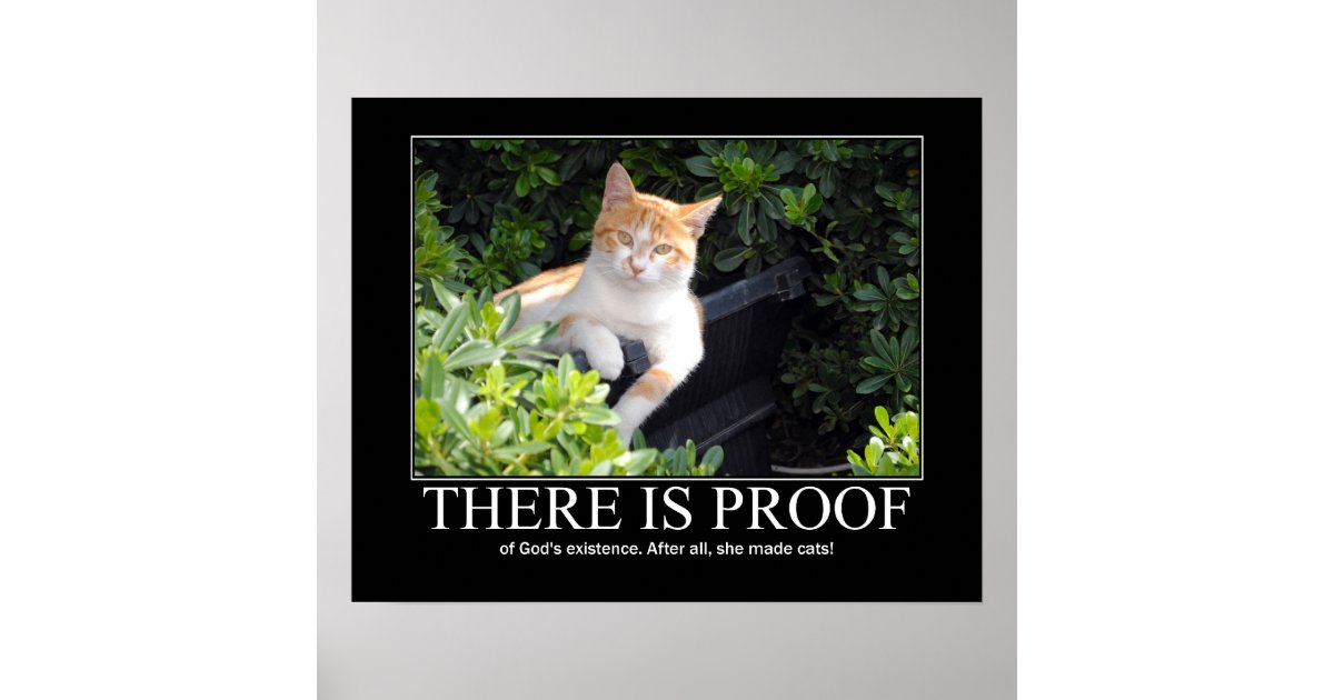God Made Cats Artwork Poster | Zazzle