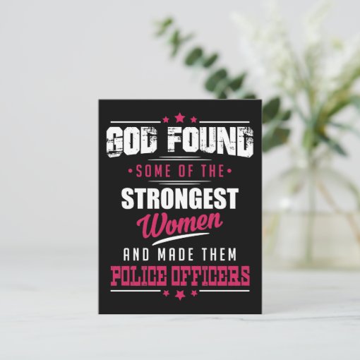 God Made Police Officers Hilarious Profession Dsgn Postcard | Zazzle