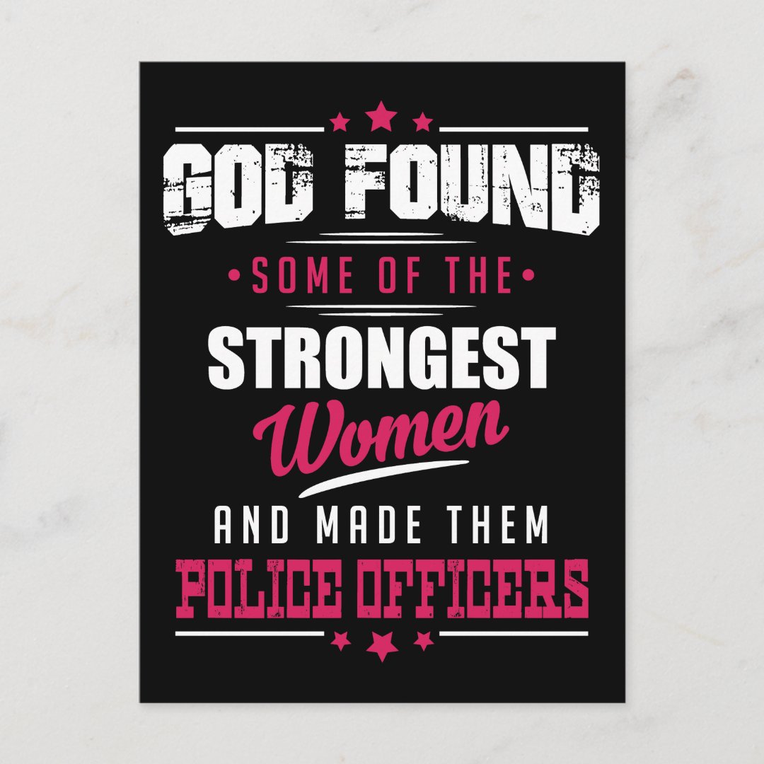 God Made Police Officers Hilarious Profession Dsgn Postcard | Zazzle
