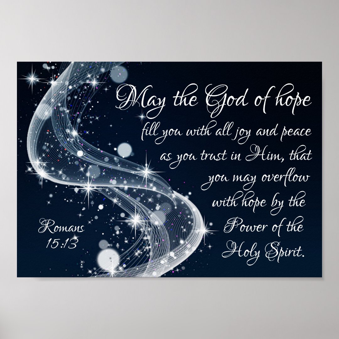 God of Hope, Romans 15:13 Bible Verse, Poster | Zazzle