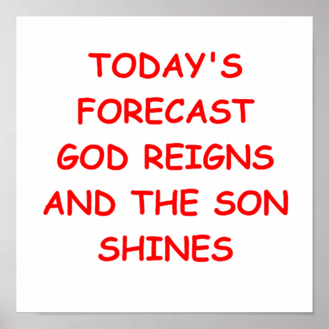 GOD POSTER | Zazzle