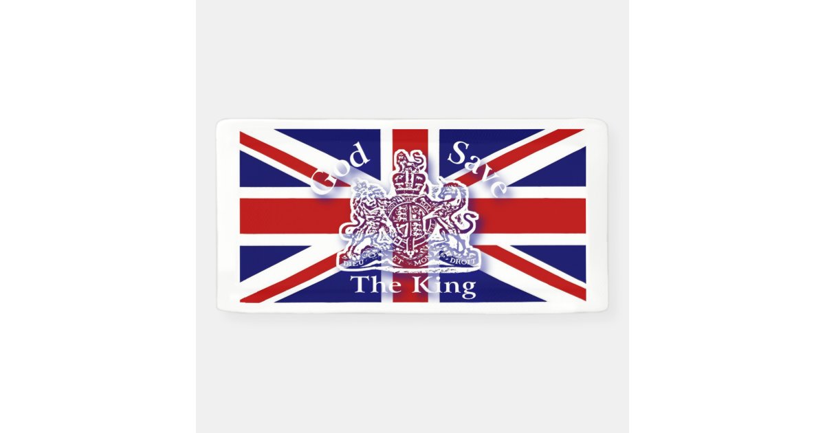 God Save the King Commemorative Banner | Zazzle