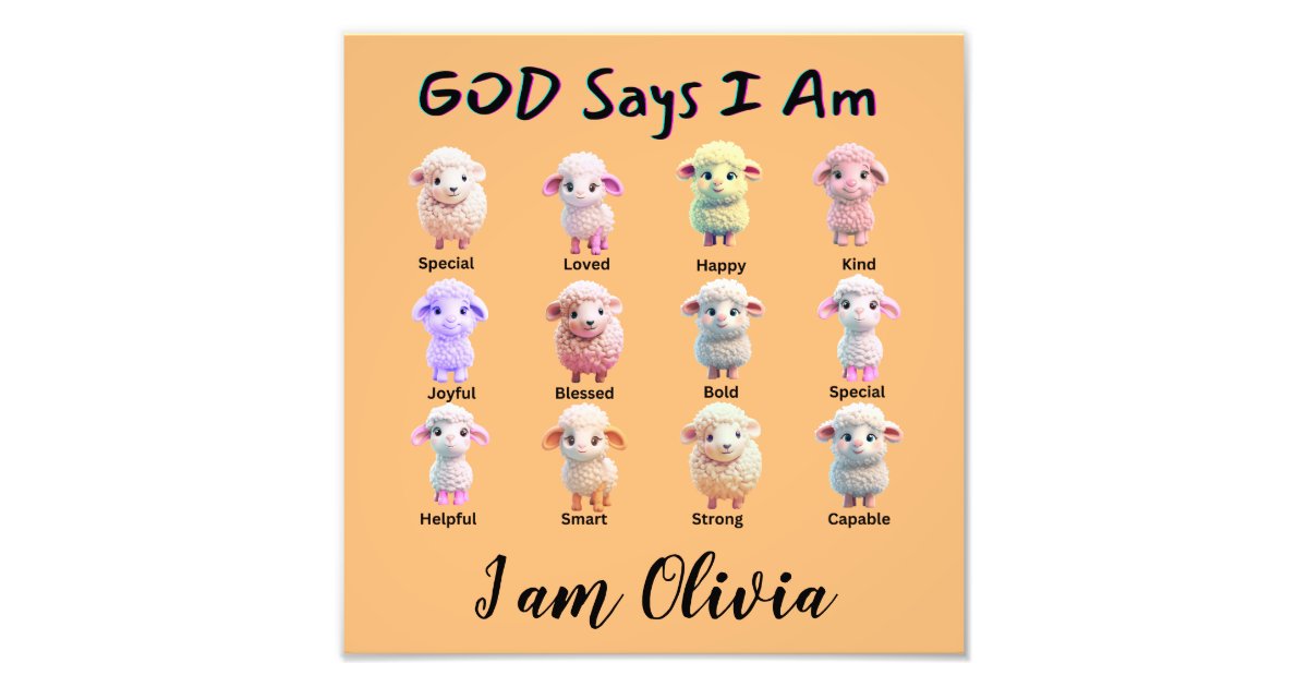 God says I am ... sheep Poster | Zazzle