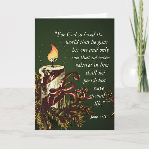 God so Loved the World, John 3:16 Christmas Holiday Card | Zazzle