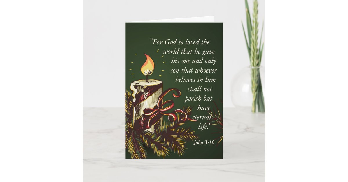 God so Loved the World, John 3:16 Christmas Holiday Card | Zazzle