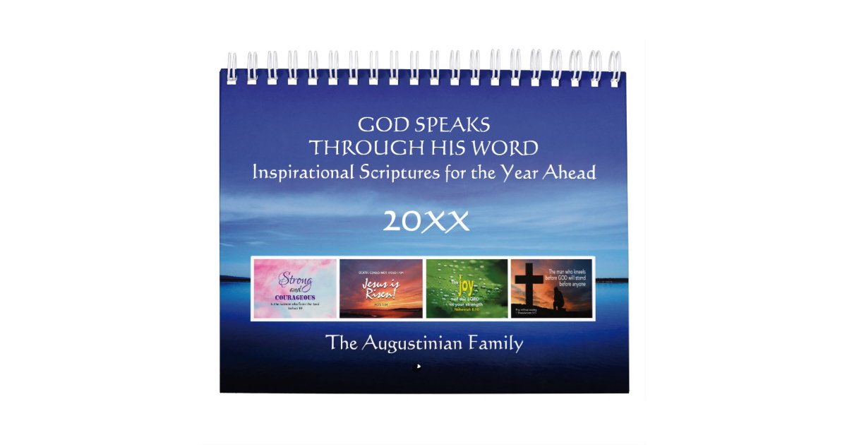 GOD SPEAKS Inspirational Scripture PERSONALIZED Calendar | Zazzle