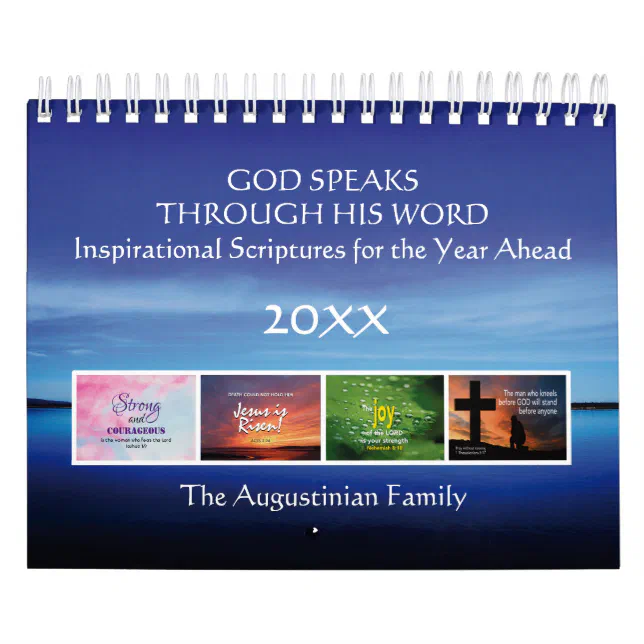 GOD SPEAKS Inspirational Scripture PERSONALIZED Calendar | Zazzle