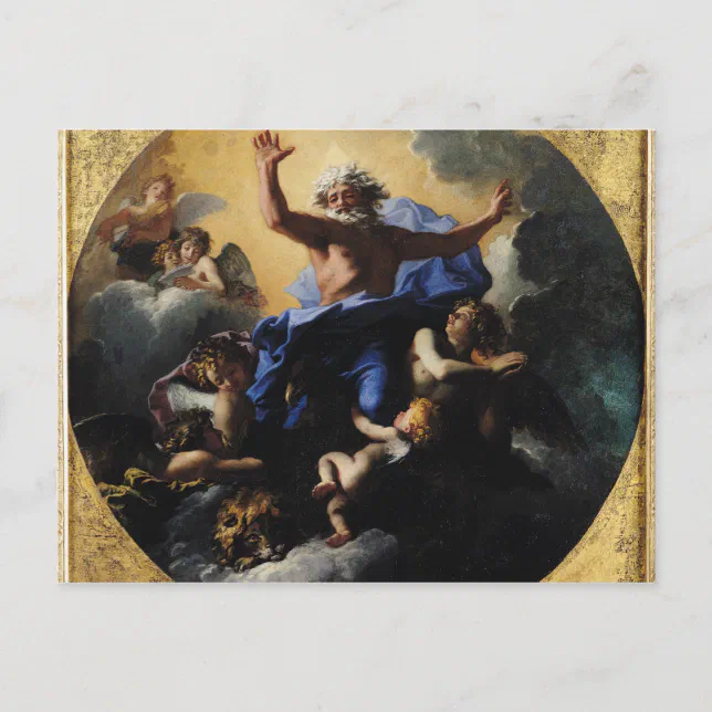 God the Father Carried by Angels Postcard | Zazzle