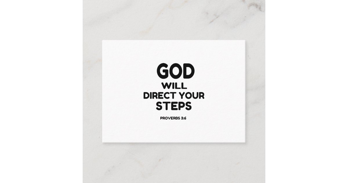 GOD WILL DIRECT YOUR STEPS BUSINESS CARD | Zazzle