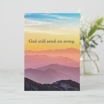 God Will Send an Army Card | Zazzle