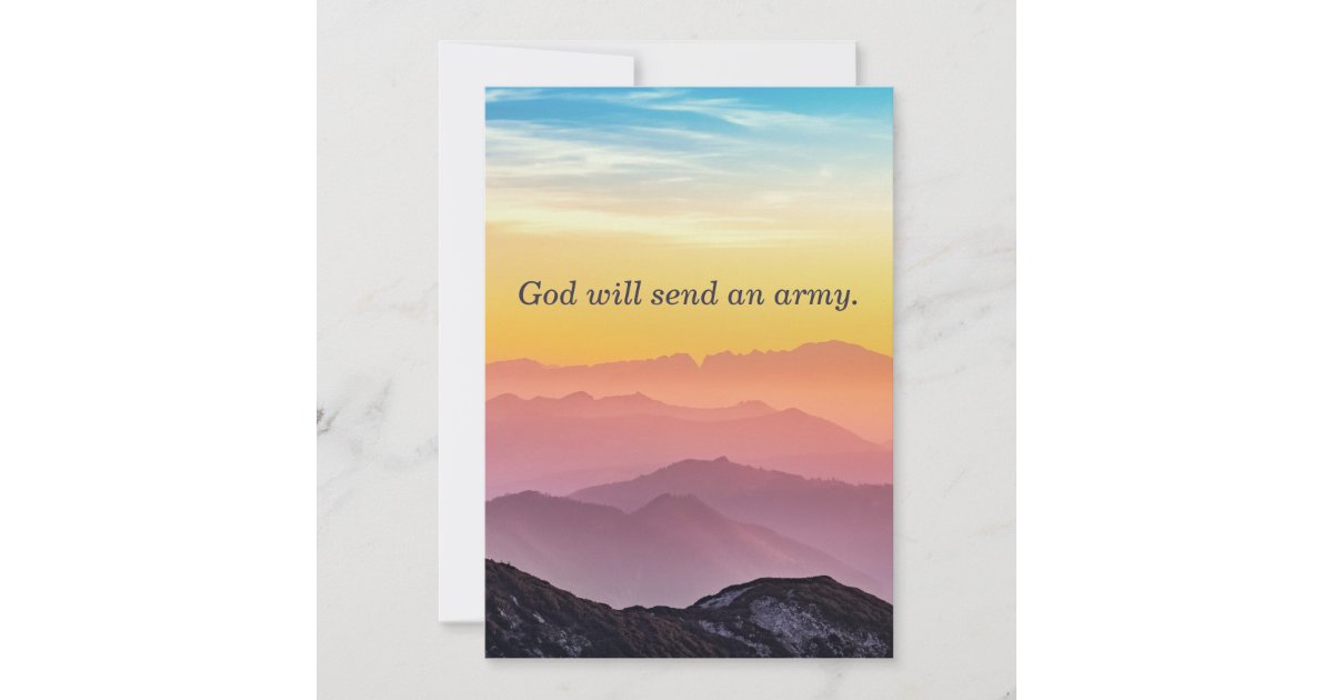 God Will Send an Army Card | Zazzle