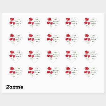 God You're So Good to Me Inspirational Quote Heart Sticker | Zazzle