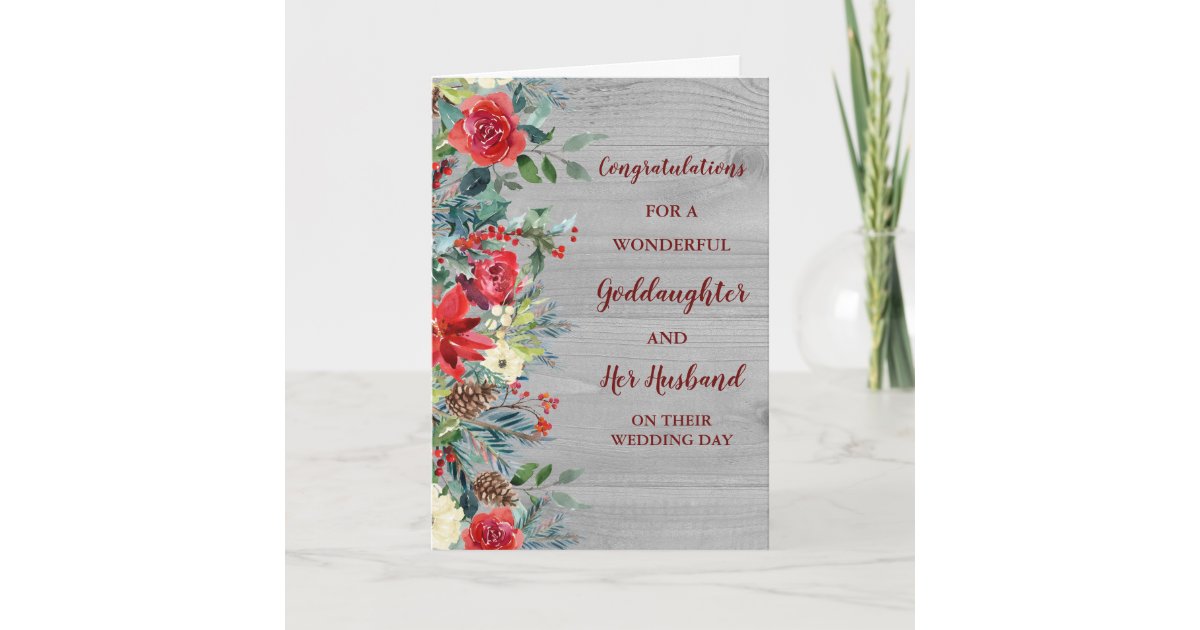 Goddaughter and Husband Wedding Congratulations Card | Zazzle