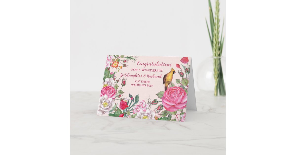 Goddaughter and Husband Wedding Congratulations Card | Zazzle
