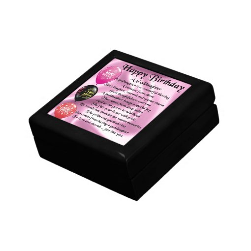 Goddaughter Poem - Happy Birthday Jewelry Box | Zazzle