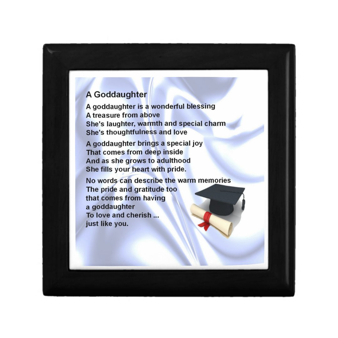 Goddaughter Poem Keepsake Box - Graduation | Zazzle