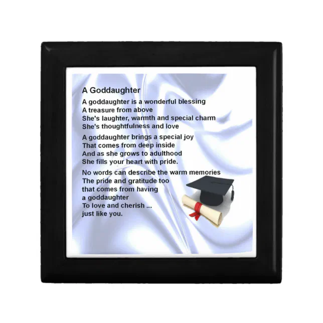 Goddaughter Poem Keepsake Box - Graduation | Zazzle