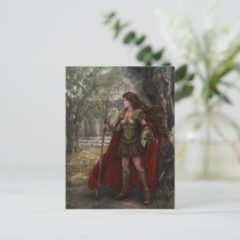Goddess Athena Postcard by Artist Lindsay Archer | Zazzle