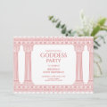 Goddess Birthday Party with Pink Temple Invitation | Zazzle