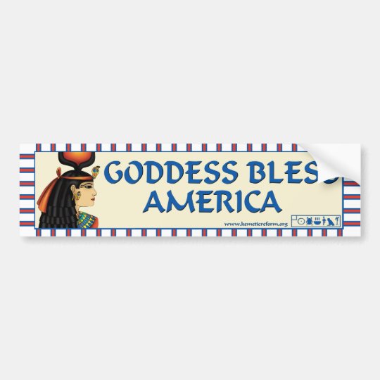 Goddess Bless America Bumper Sticker | Zazzle.com