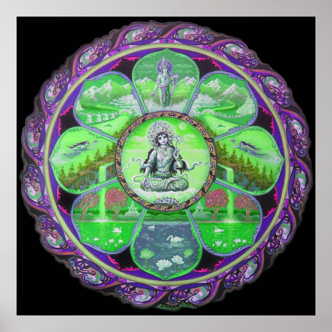 Goddess Green Tara Mandala Poster | Zazzle