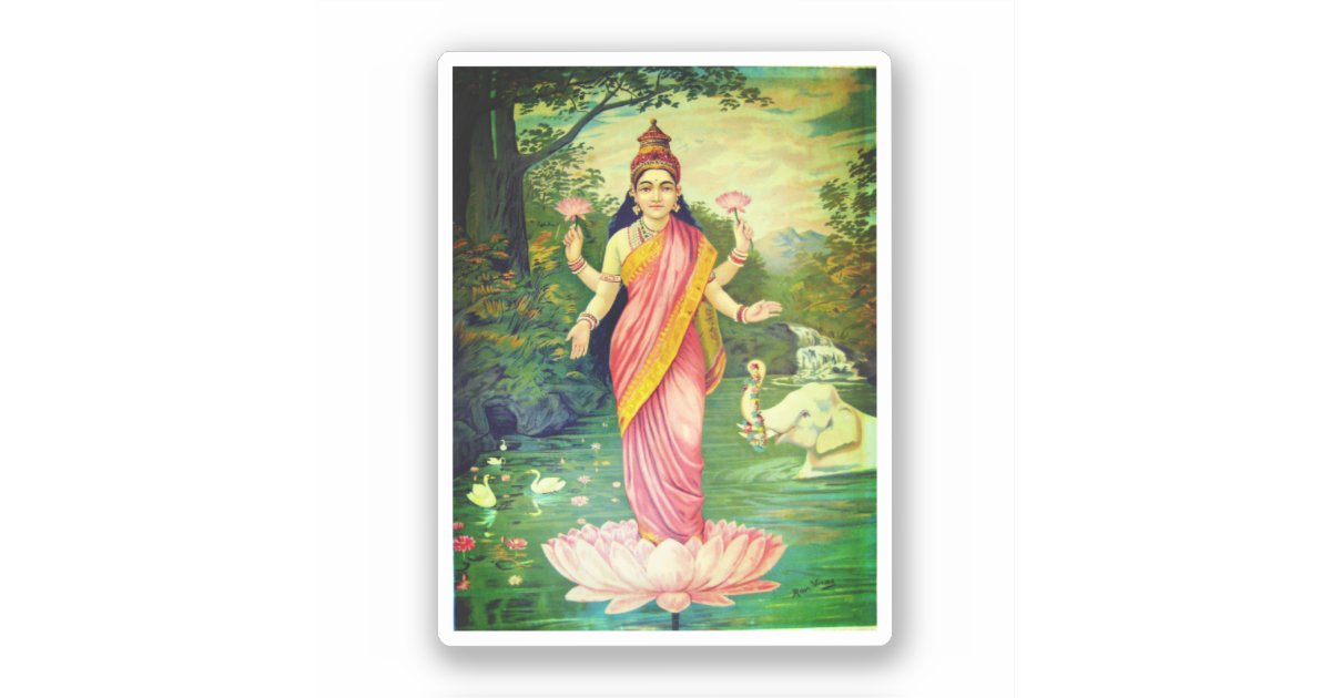 Goddess Lakshmi Sticker | Zazzle