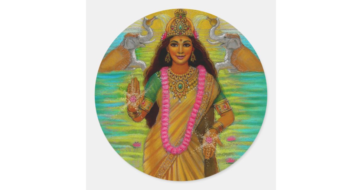 Goddess Lakshmi Sticker | Zazzle