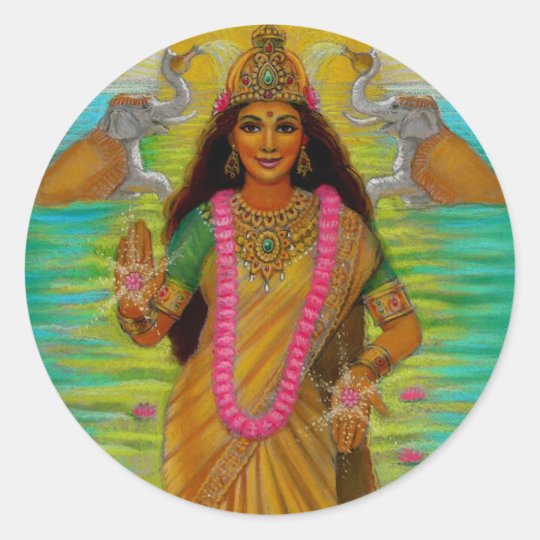 Goddess Lakshmi Sticker | Zazzle.com