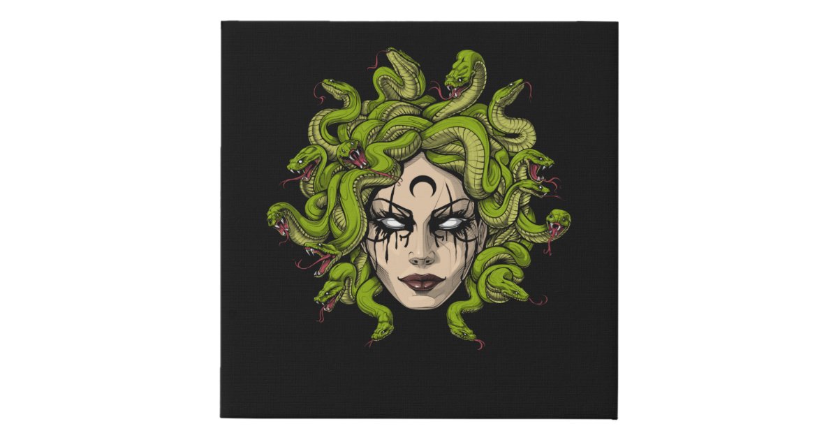 Goddess Medusa Faux Canvas Print | Zazzle