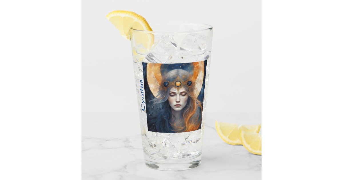 Goddess Solar Eclipse 2024 Custom Memento Glass | Zazzle