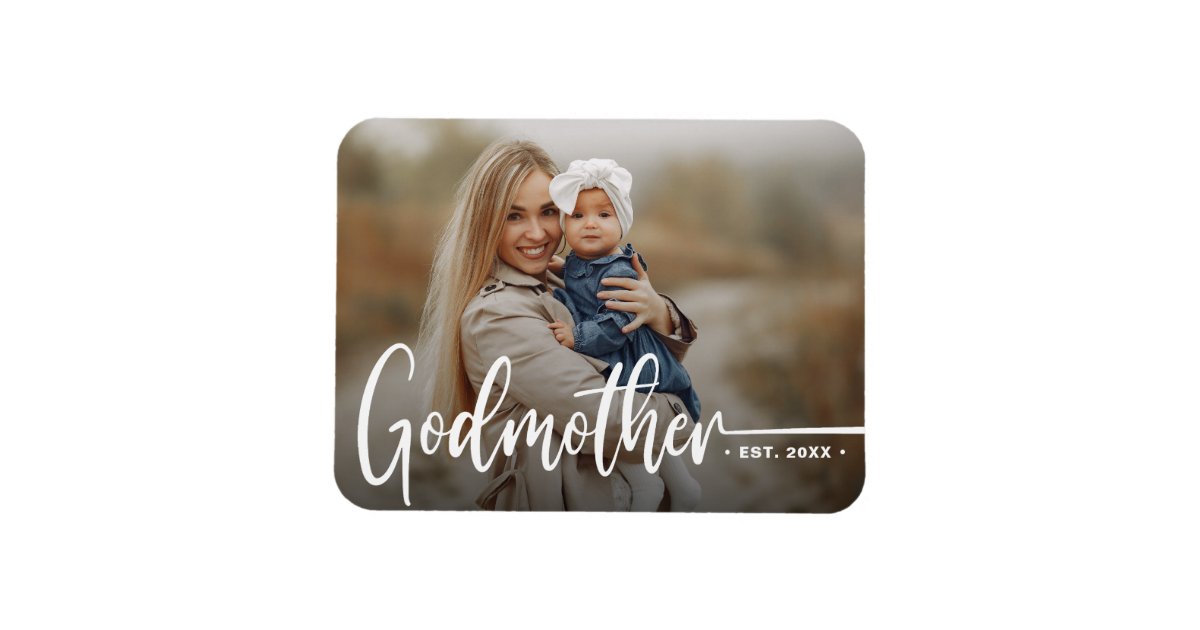 Godmother Modern Photo Keepsake Magnet | Zazzle