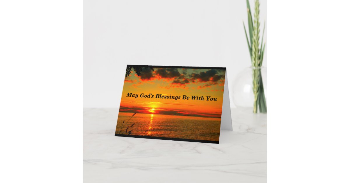 God's Blessings Be With You Baptism Card | Zazzle