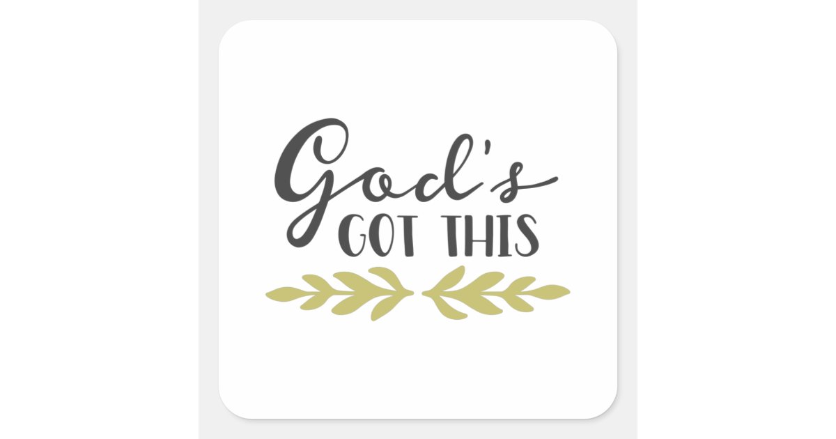 Gods got this square sticker | Zazzle