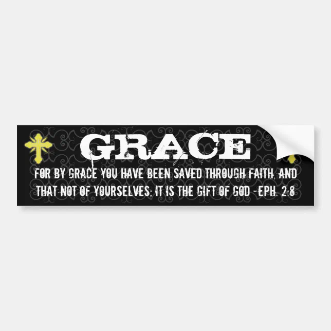 God's Grace Christian Bumper Sticker | Zazzle