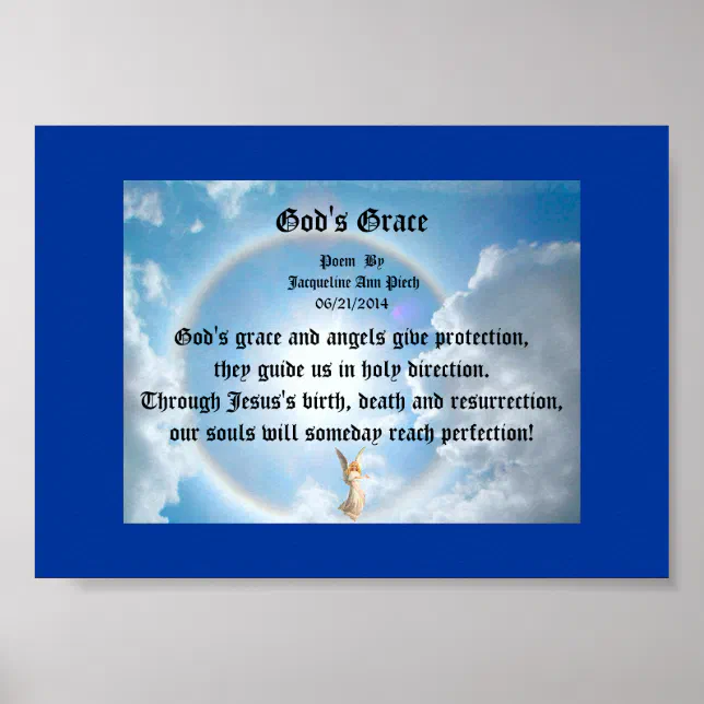 God's Grace Poetry Poster | Zazzle