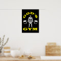 God's Gym, Funny Jesus Workout Bodybuilding Gym Poster | Zazzle