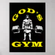 God's Gym, Funny Jesus Workout Bodybuilding Gym Poster | Zazzle