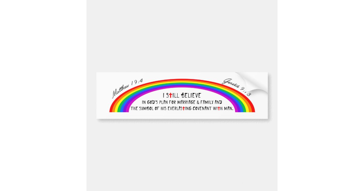 God's Rainbow Bumper Sticker | Zazzle