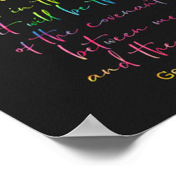 God's Rainbow Genesis 9 Christian Bible Verse Wall Poster | Zazzle