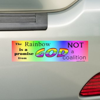 God's Rainbow Promise Bumper Sticker | Zazzle