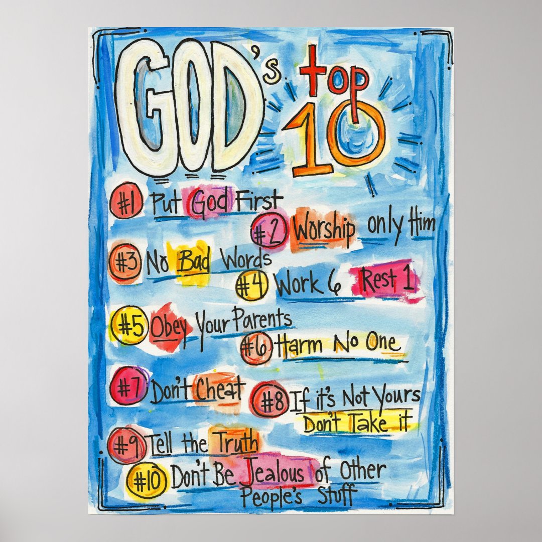God's Top Ten Poster | Zazzle